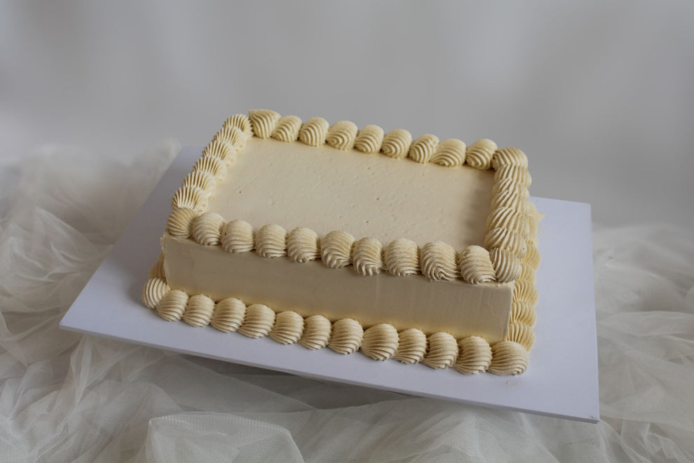 Classic Shell Border Cake (Slab) – New England Cake Co.